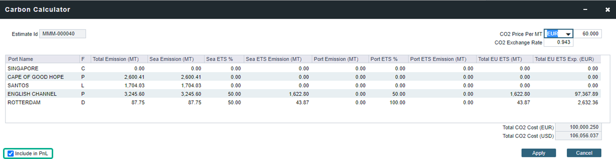 IMOS - Carbon Expenses