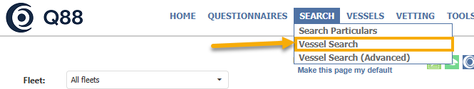 Q88/Q88 Onboard - Vessel Search