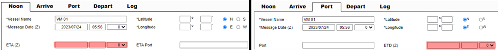 VMS - What type of Vessel Message updates the ETA/ETD of the leg?