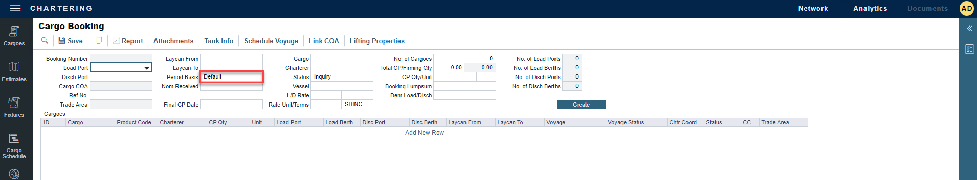 How to make the Laycan period in the Cargo Booking to match the Laycan ...