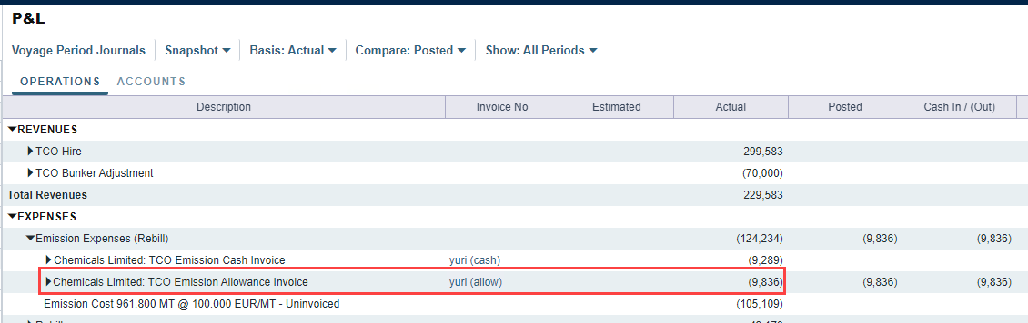 IMOS - Emissions Expense Settlement Workflow