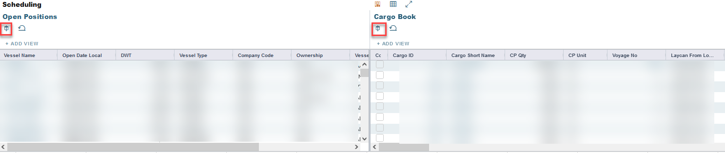 IMOS - Open Positions and Cargo Book - Scheduling
