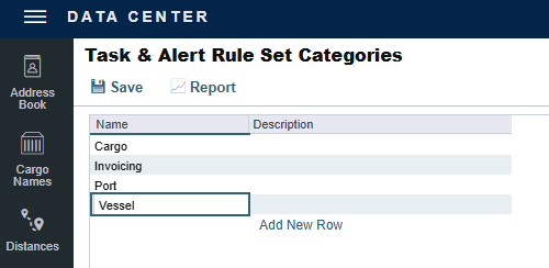 IMOS - Task and Alert Rule Set Categories