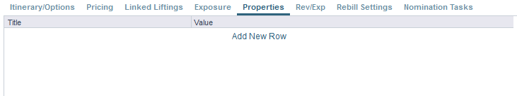 IMOS - Properties Tab - Cargo COA