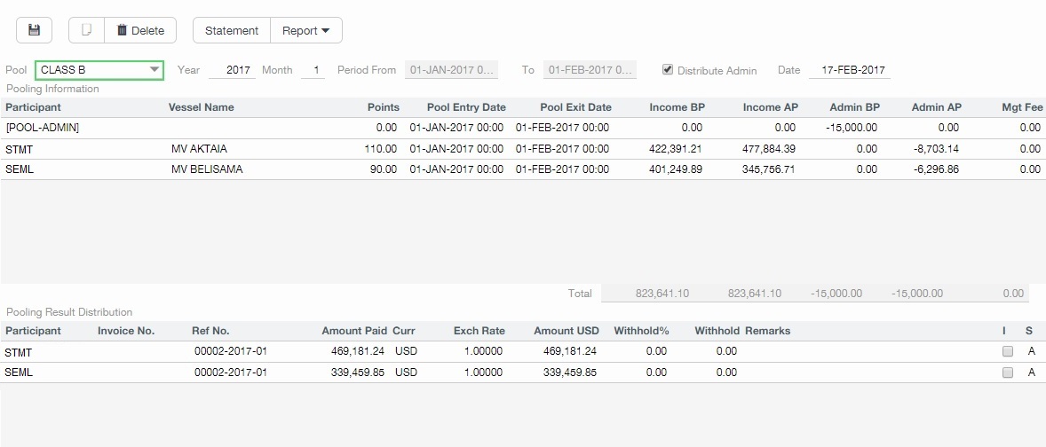IMOS - Pooling Admin Fee Distribution