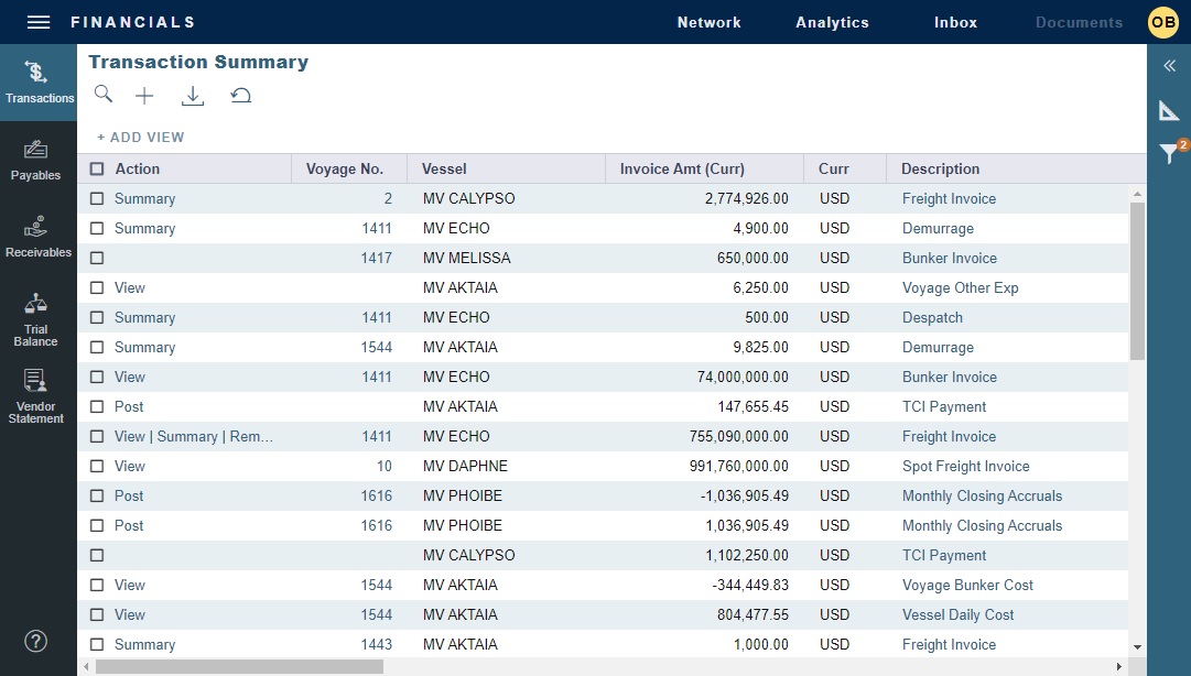 IMOS - Transaction Summary