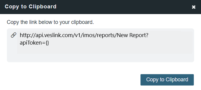 IMOS - Getting the API URL from the Report Designer