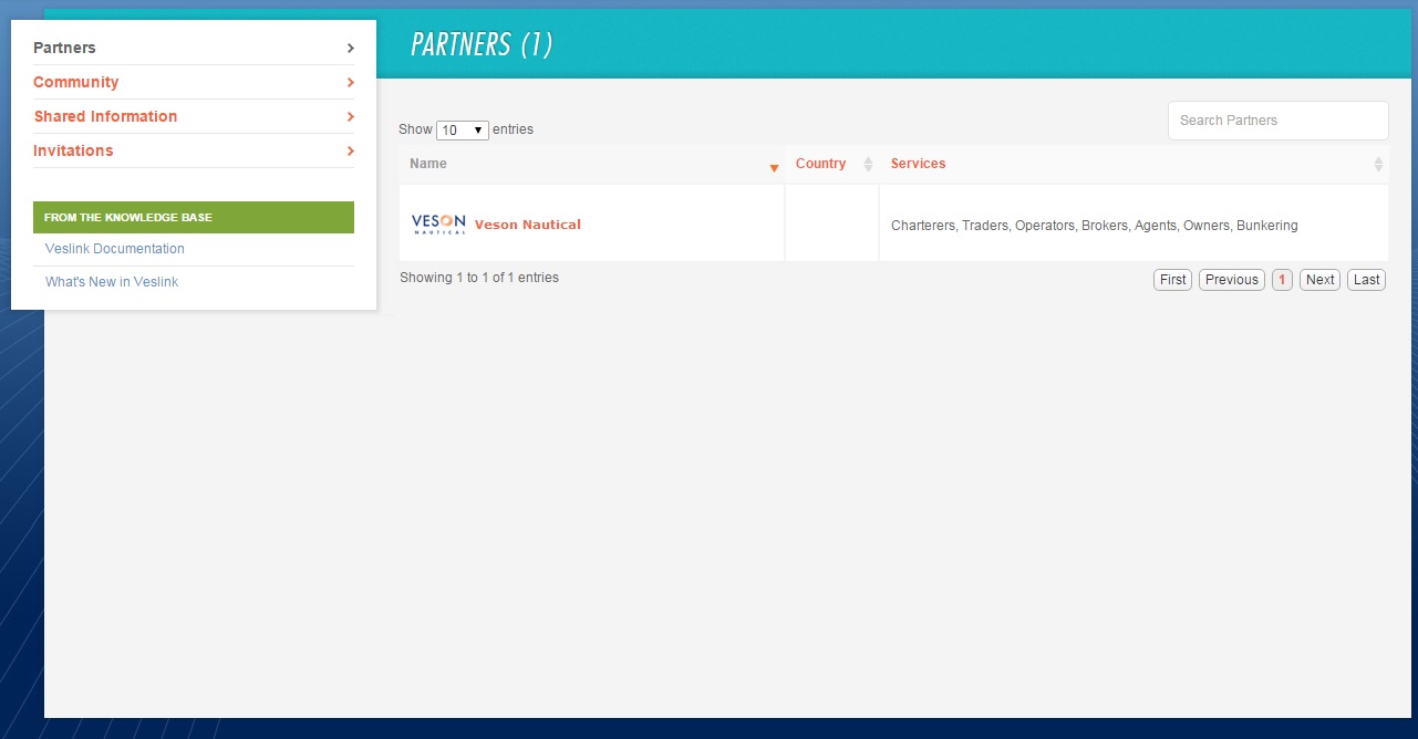Veslink - Partnerships and Sharing Forms