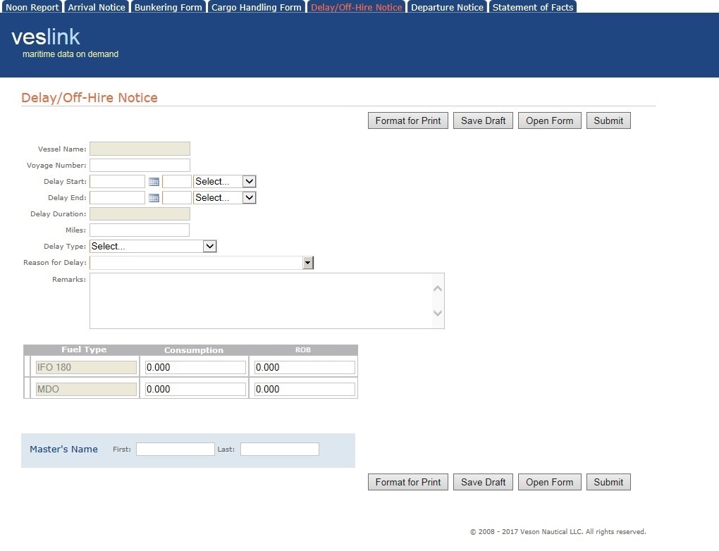Veslink - Standard Forms