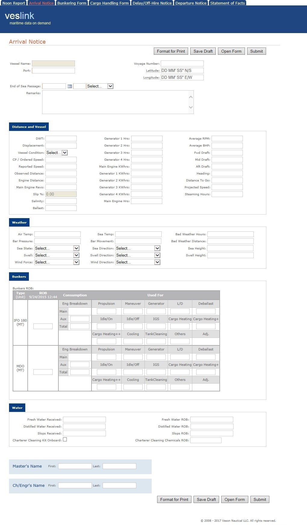 Veslink - Standard Forms