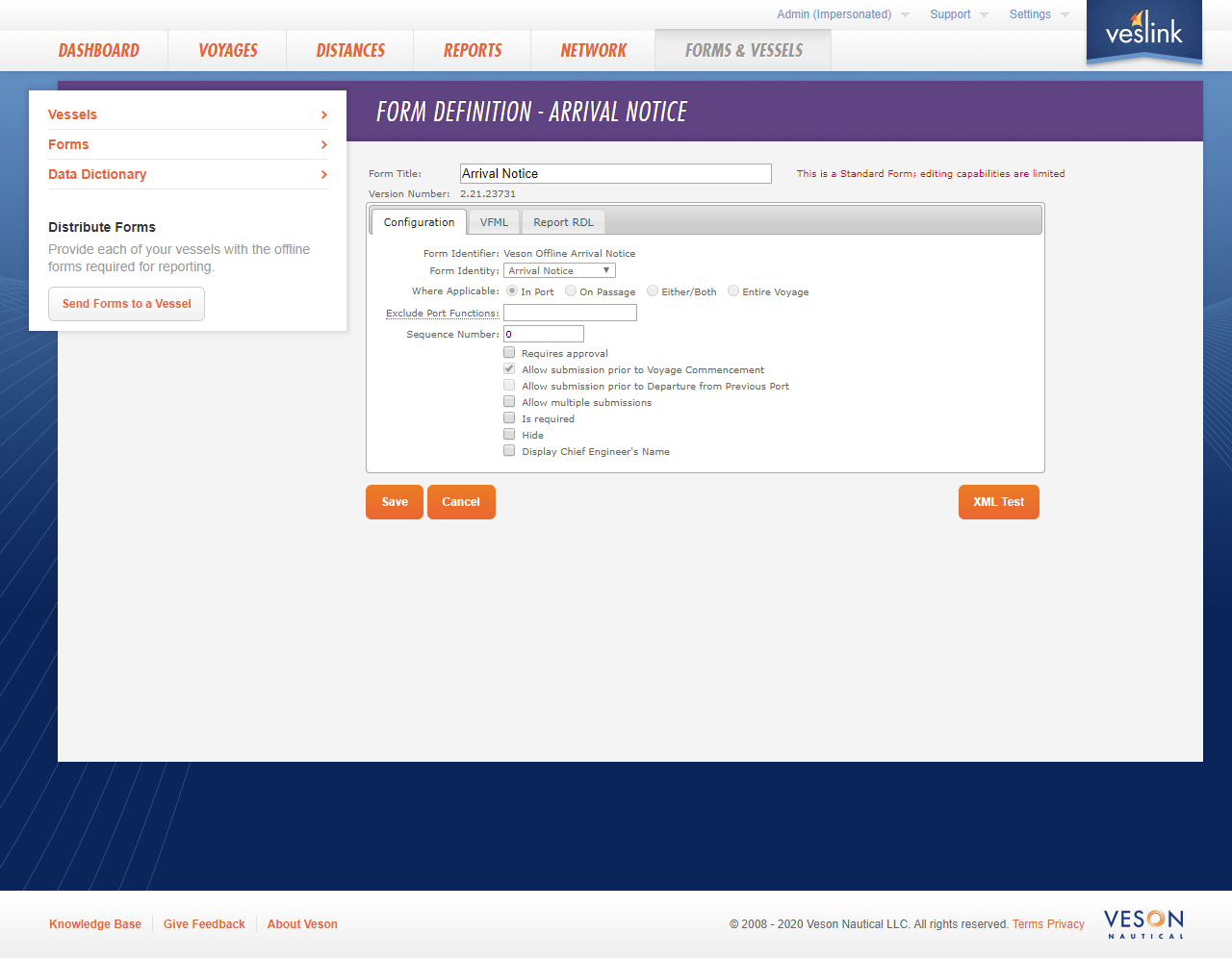 Veslink - Standard Forms
