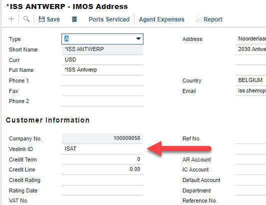 IMOS - Integrating Veslink Onboard with Port Agents