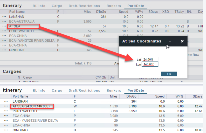 How can I add waypoints to a voyage itinerary?