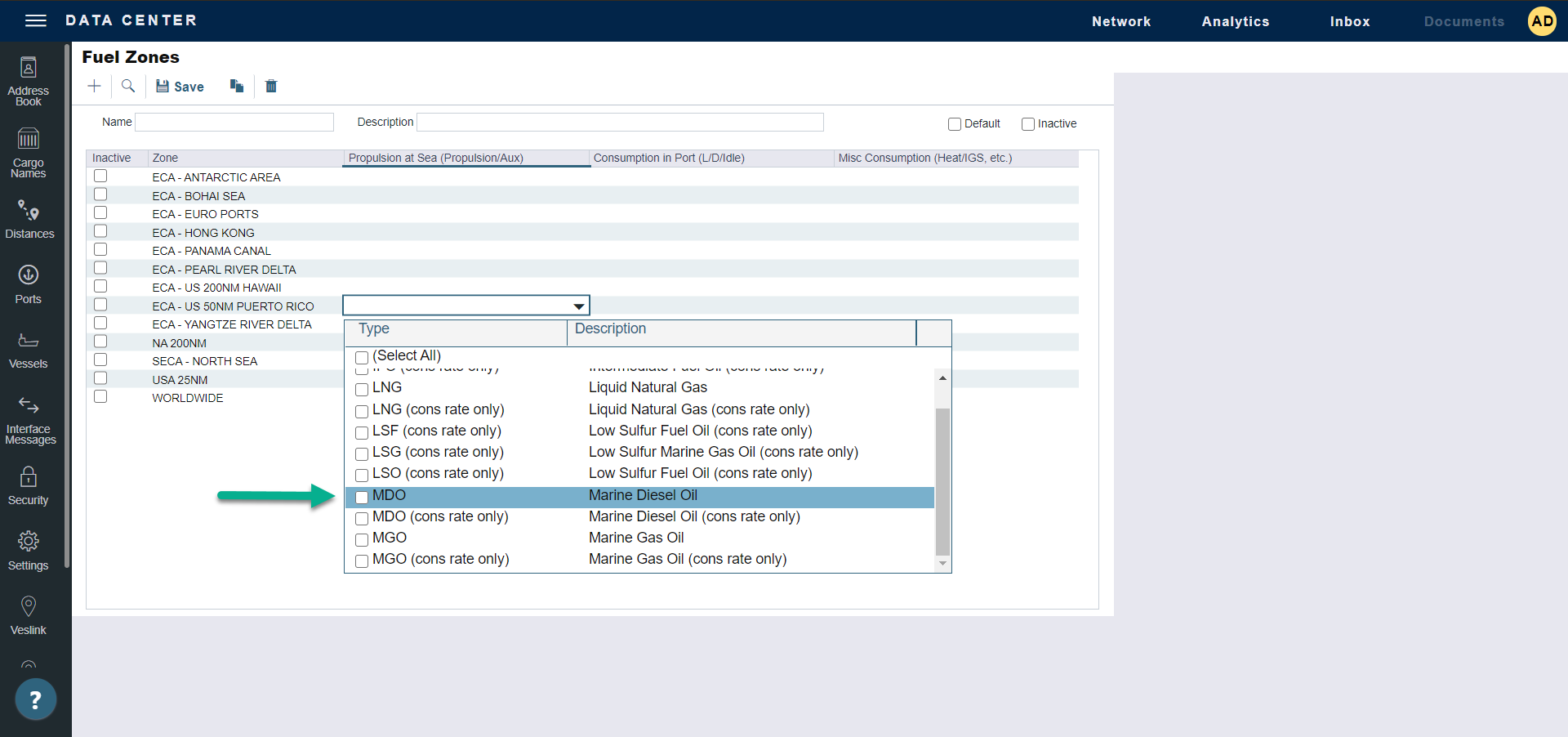 IMOS - Creating a Fuel Zone Set