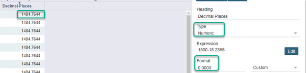 IMOS - Setting Up a Custom Column With Decimal Places in the Report Designer
